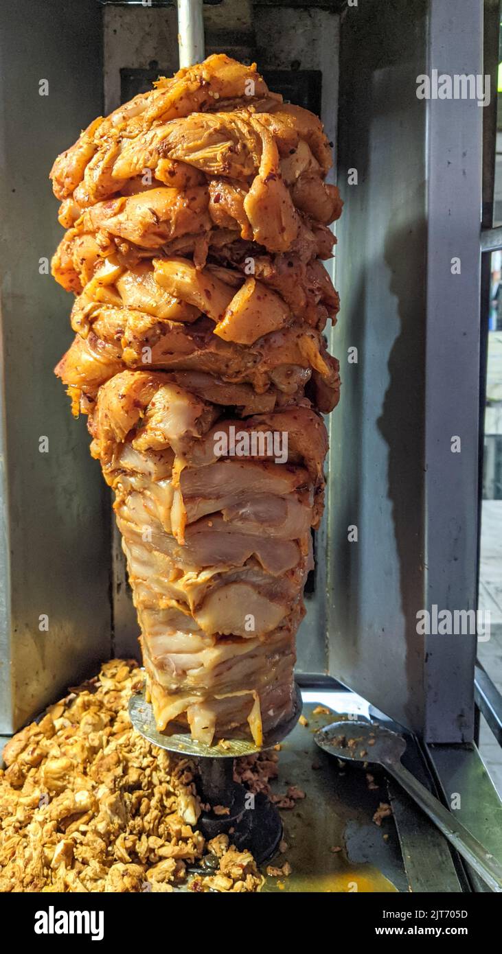 Chicken shawarma street stall hi-res stock photography and images - Alamy