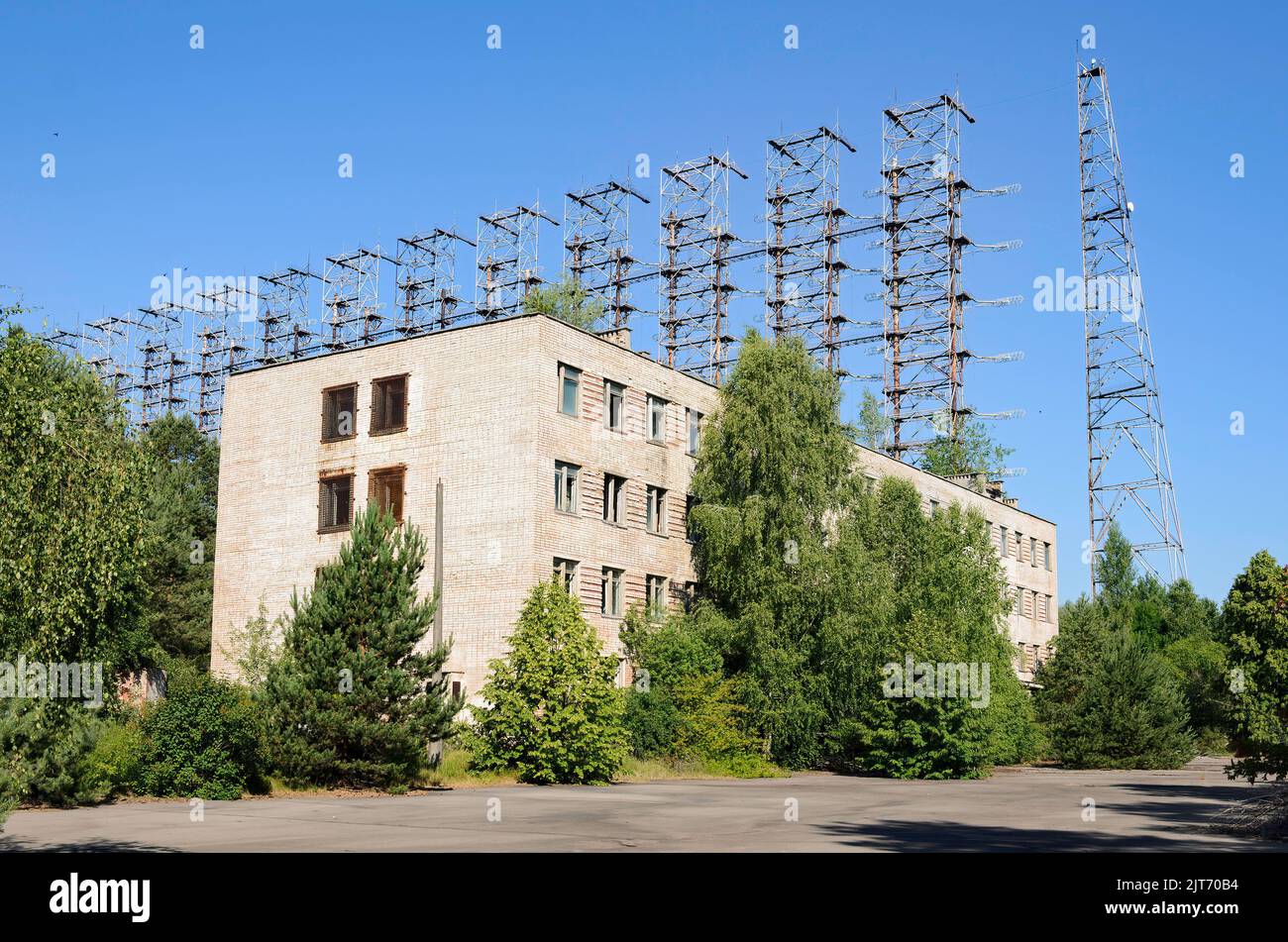Soviet Duga 1 radar (over-the-horizon radar) that once aimed at ...
