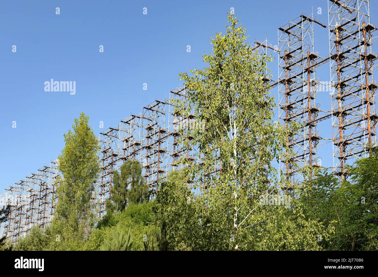 Soviet Duga 1 radar (over-the-horizon radar) that once aimed at ...