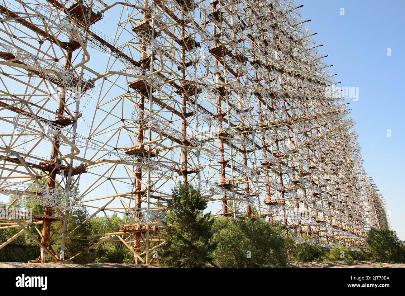 Soviet Duga 1 radar (over-the-horizon radar) that once aimed at ...