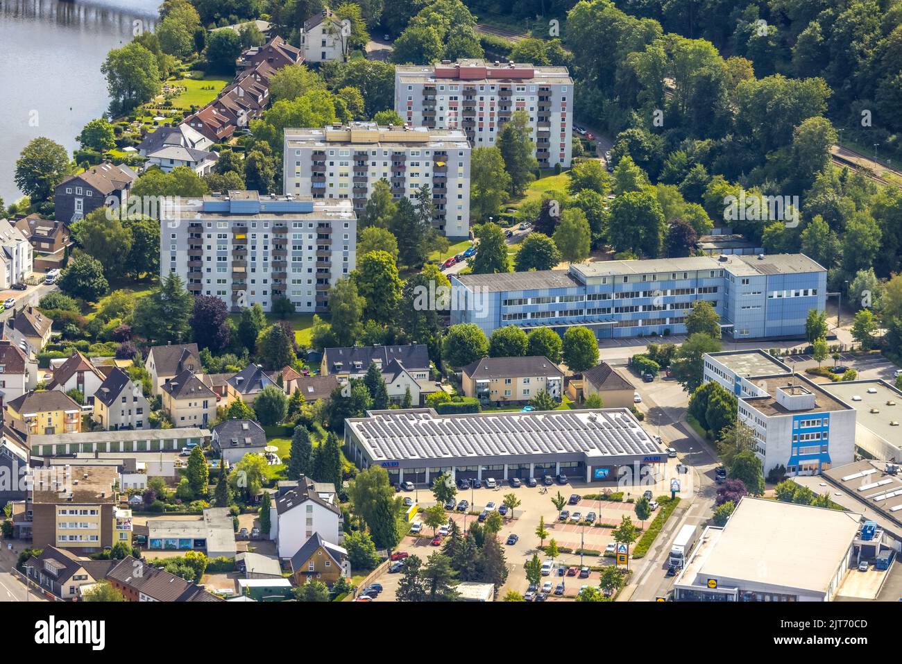 High rise buildings werdener strasse hi-res stock photography and ...