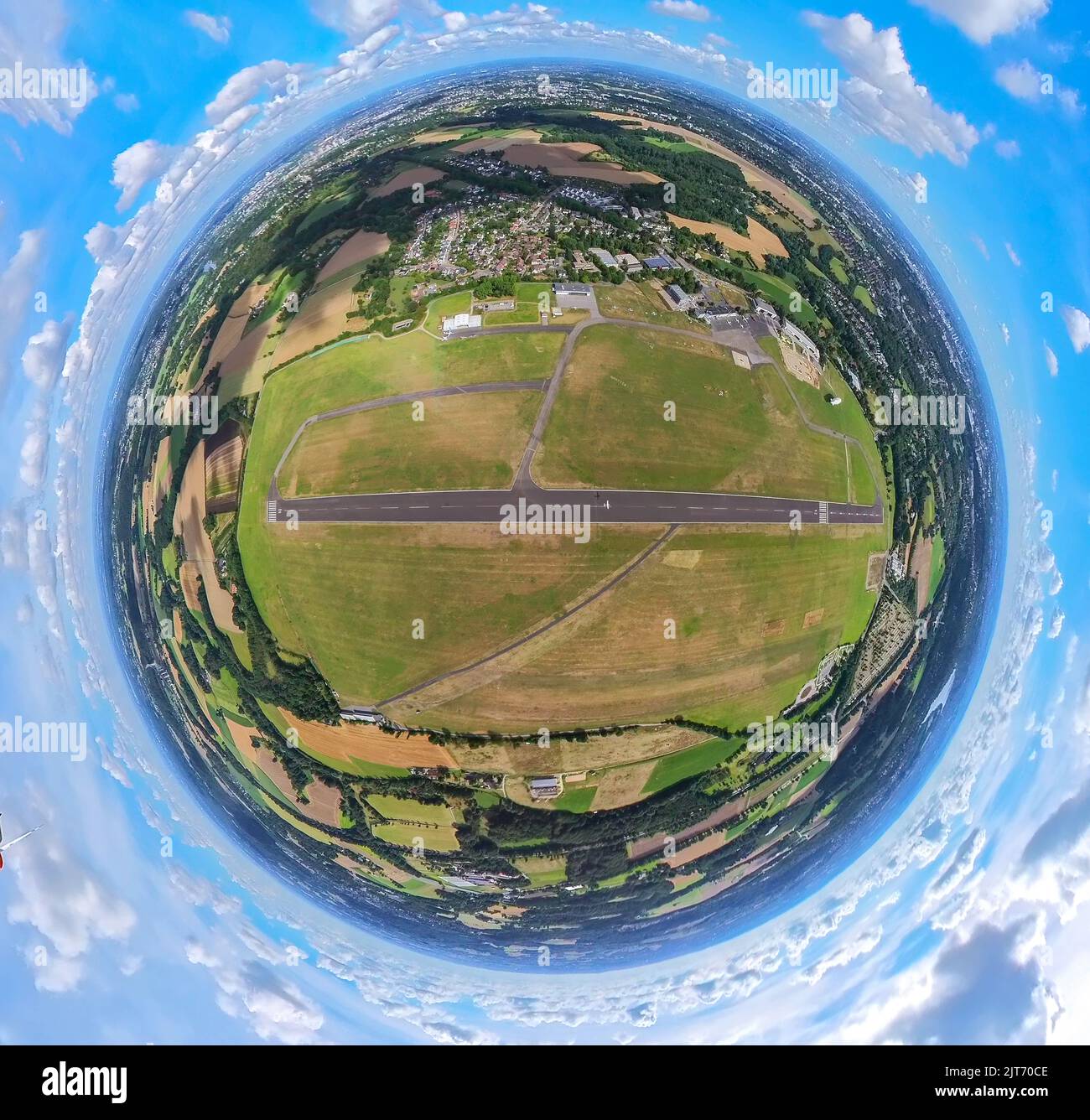 Airport essen mulheim runway and takeoff runway with airplane hi-res ...