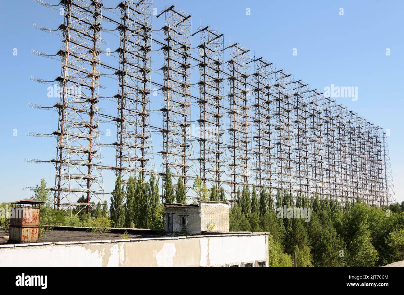 Soviet Duga 1 radar (over-the-horizon radar) that once aimed at ...