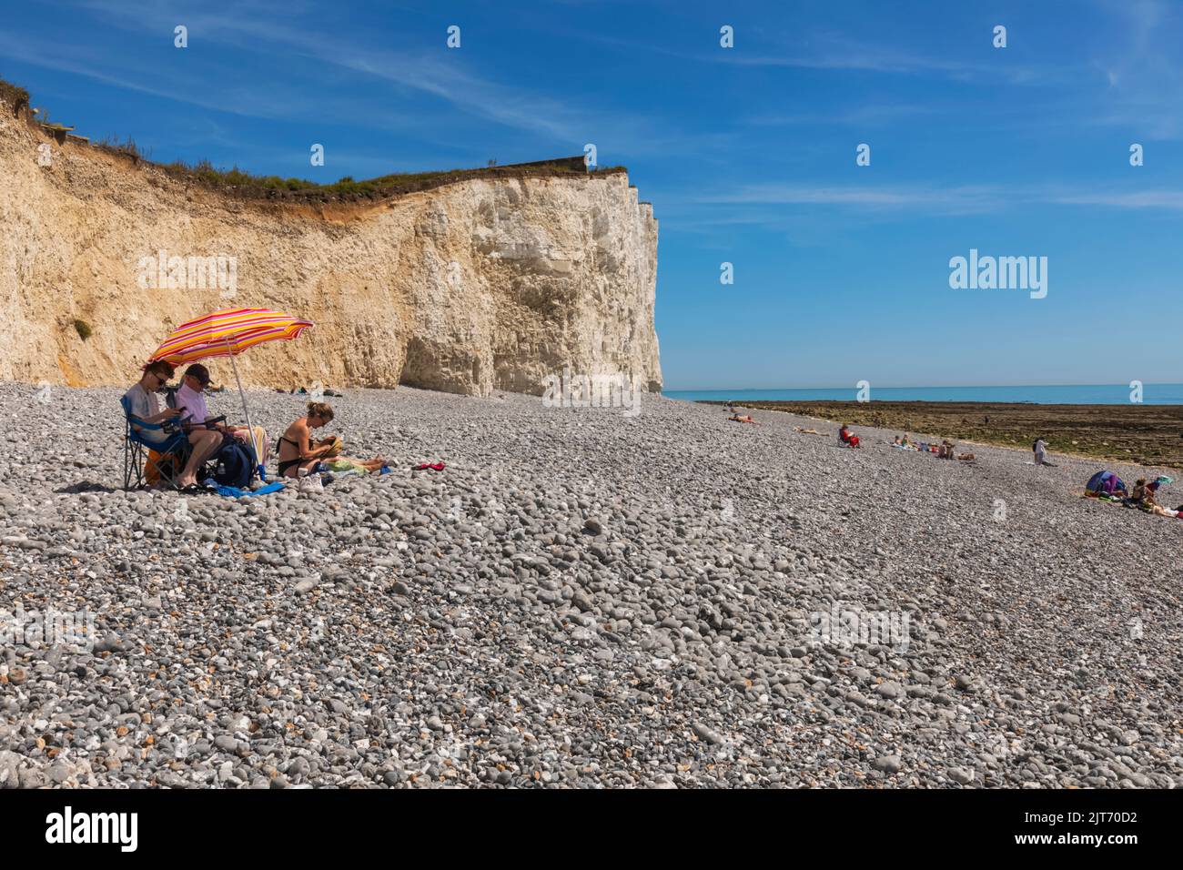 England, East Sussex, Eastbourne, The Seven Sisters Cliffs, The Birling ...
