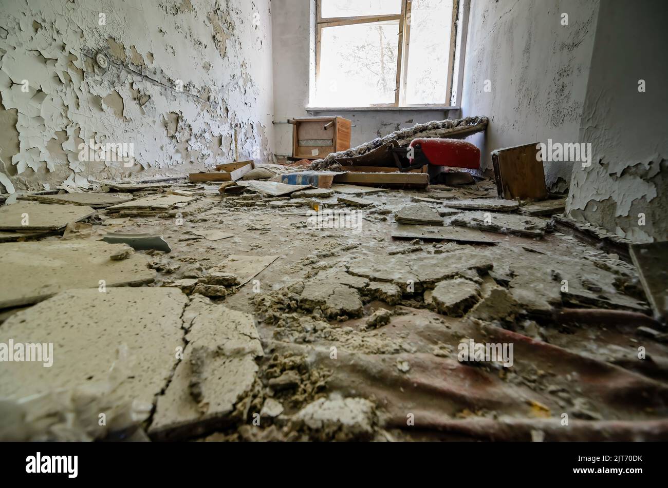 Details of Prypiat hospital in he Chernobyl exclusion zone, Ukraine ...