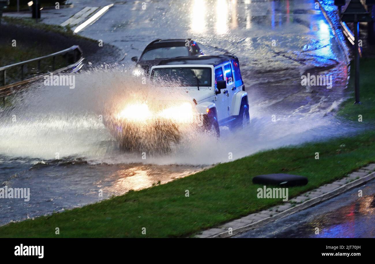 A heavy rainstorm moved in over Östergötland County, Sweden, during ...