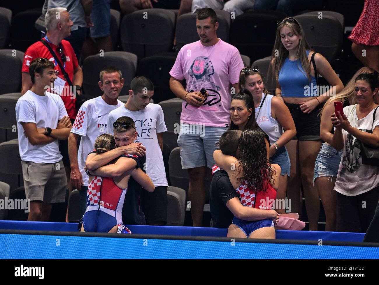 SPLIT, CROATIA - AUGUST 28: Team Croatia celebrate after a win during ...