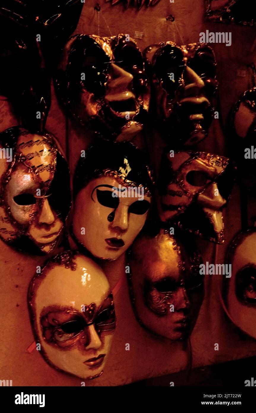 Carnival Masks, Venice, Italy. Each year before Lent begins, there is a ...