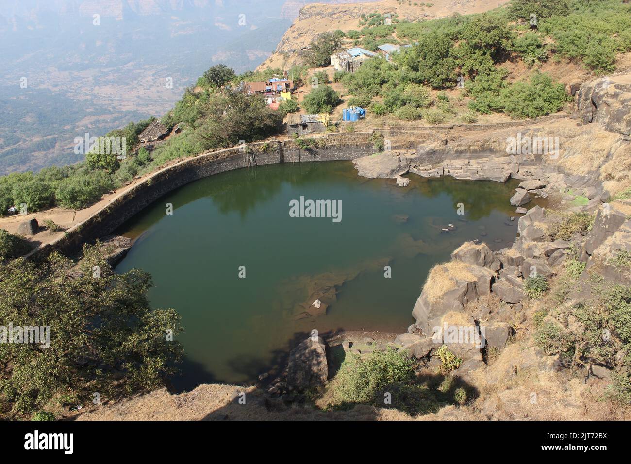Small Lake on the Top of the Raigad Fort, Maharashtra, India Stock ...