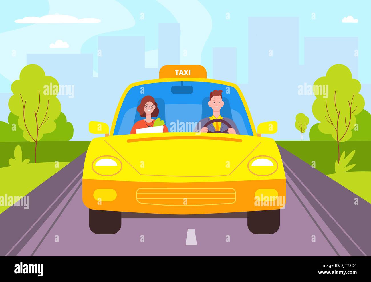Front sitting cab Stock Vector Images - Alamy
