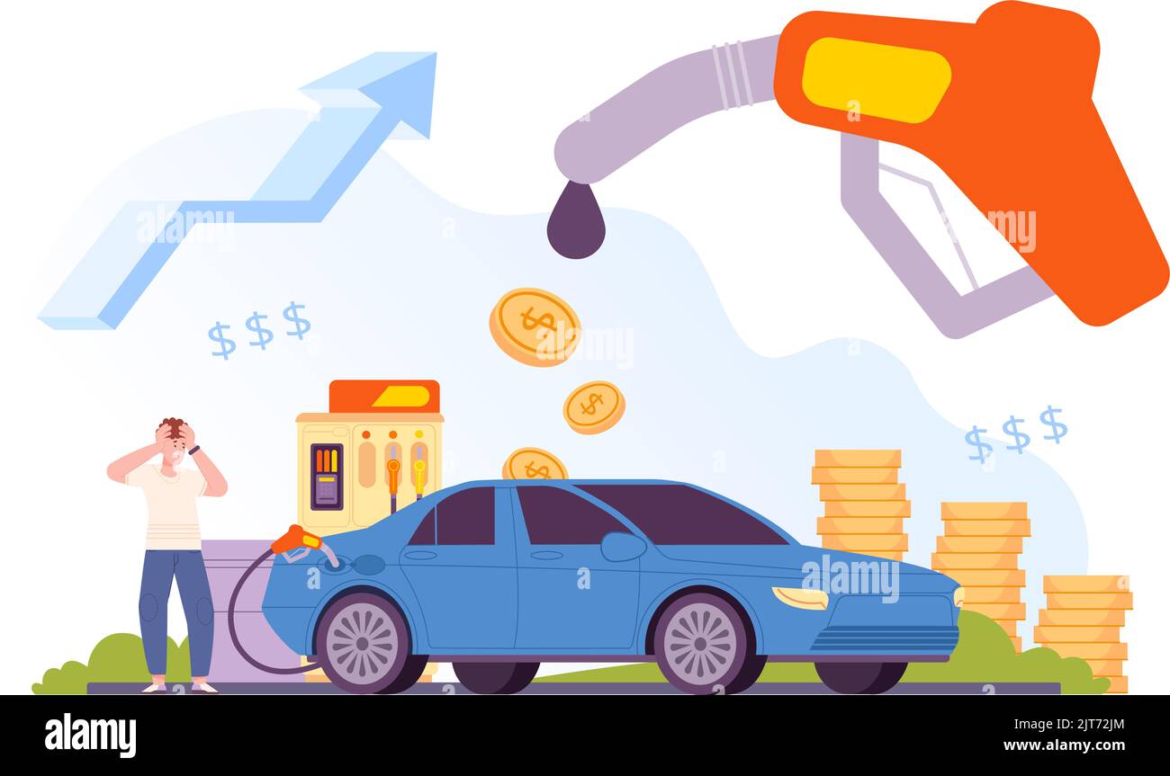 Petrol prices soaring Cut Out Stock Images & Pictures - Alamy