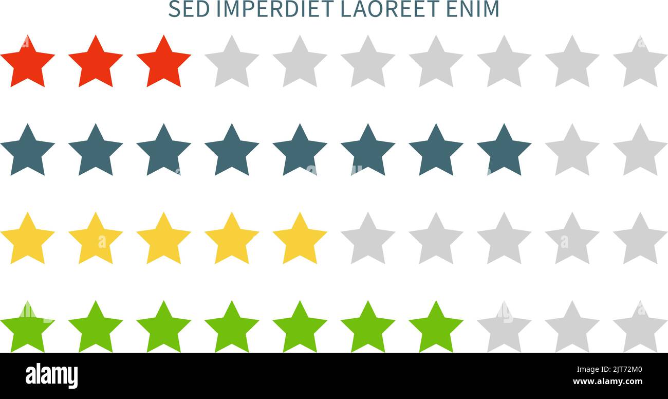 Color stars rating infographic. Statistic data element Stock Vector ...