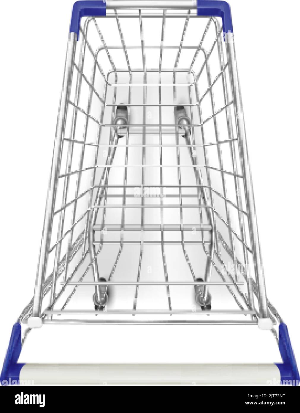 Shopping trolley overhead view Stock Vector Images - Alamy