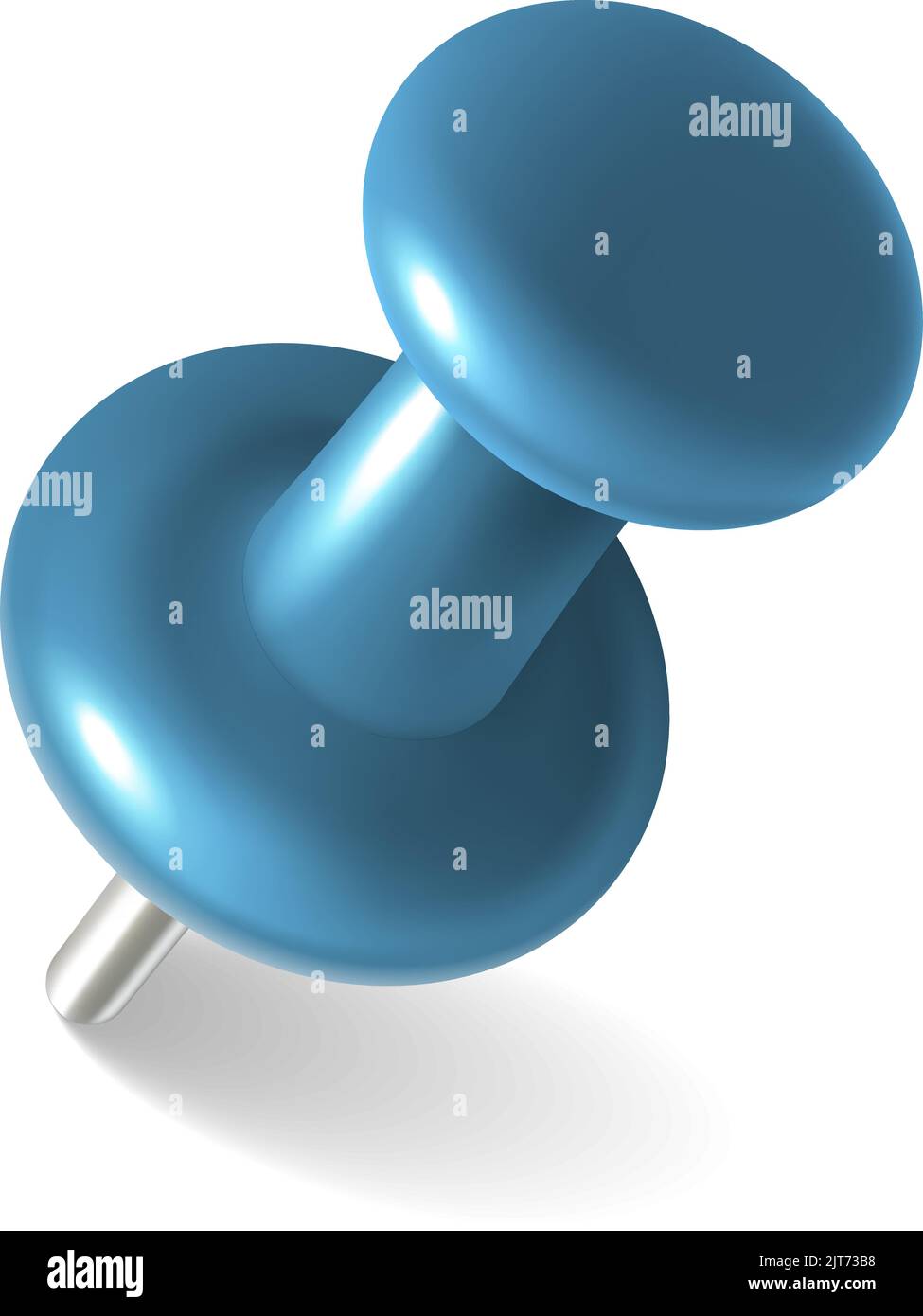 Realistic push pin. Office stationery plastic mockup Stock Vector Image ...