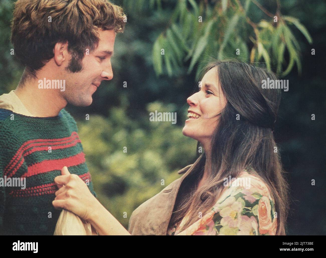 Timothy Bottoms, Barbara Hershey, on-set of the Film, "The Crazy World ...
