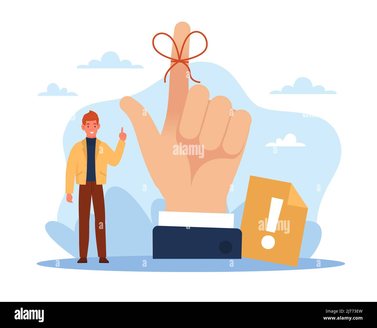 Reminder, symbolic memory, sclerosis man, forgetfulness. Huge hand with ... Reminder, symbolic memory, sclerosis man, forgetfulness. Huge hand with ...
