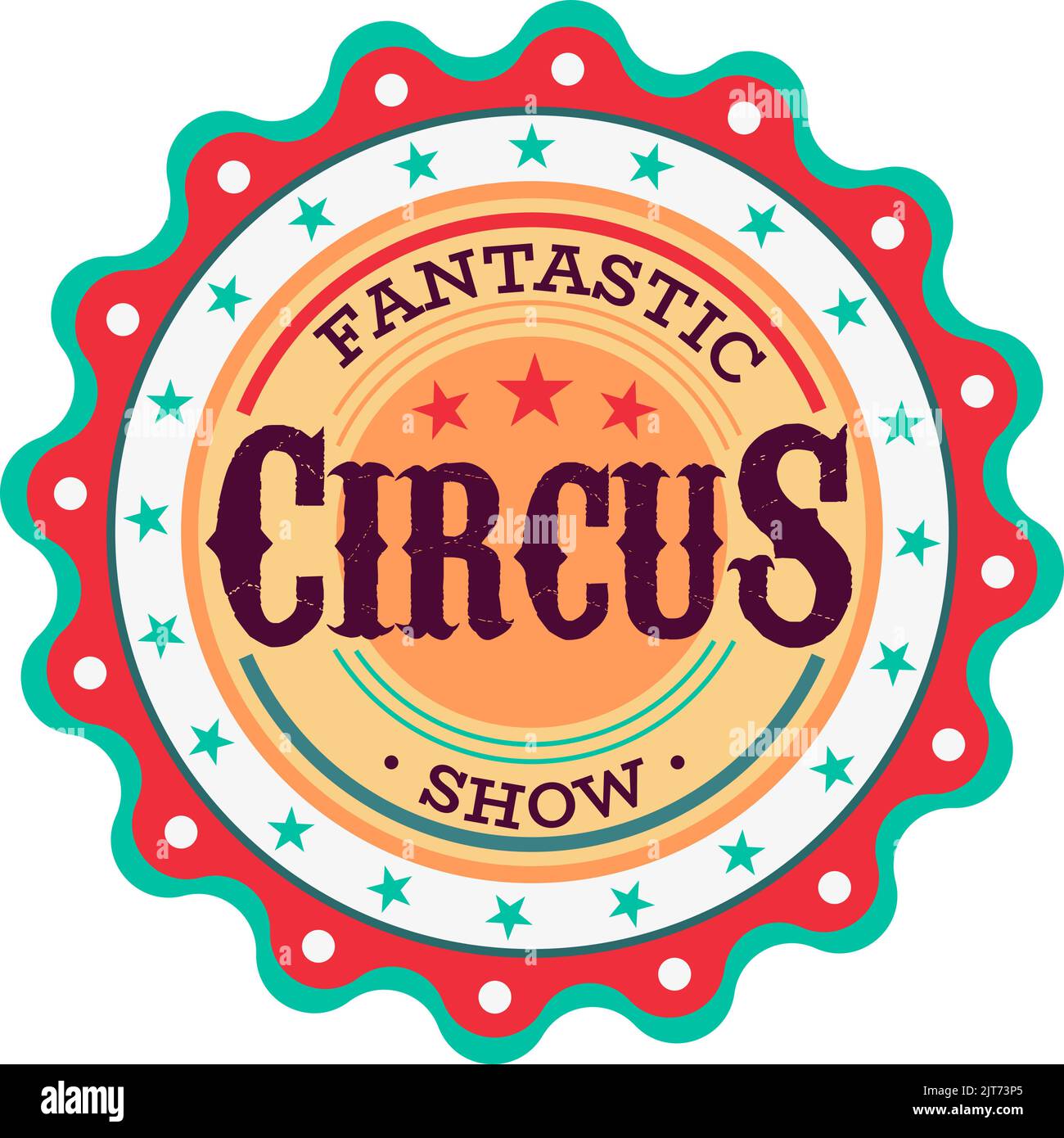 Round show event sticker. Circus vintage logo Stock Vector Image & Art ...