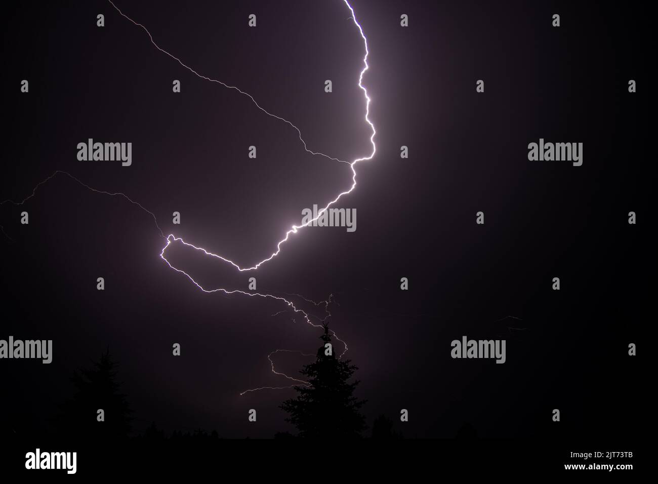 Beautiful shot lightning night hi-res stock photography and images - Alamy