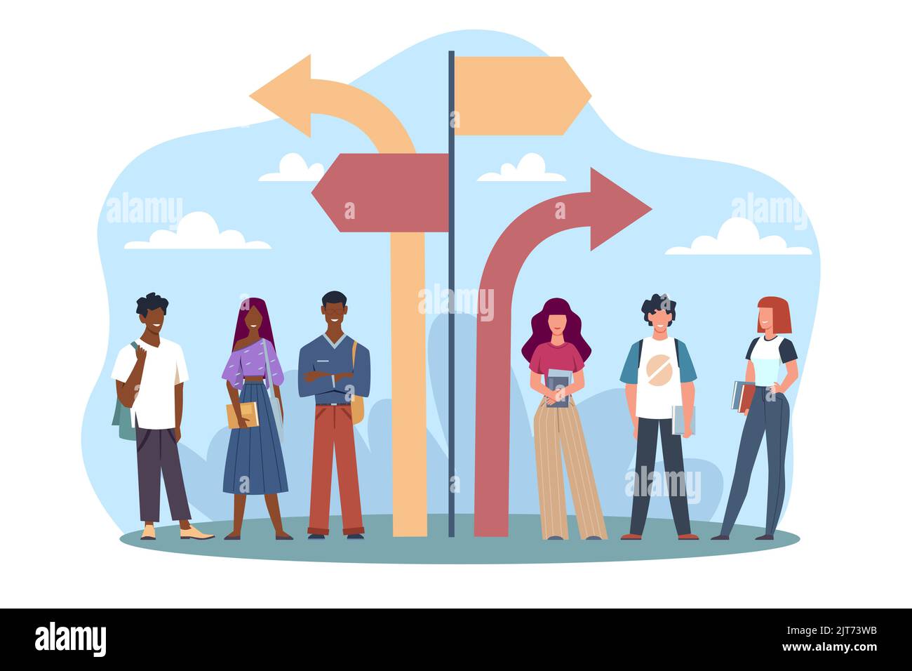 Stereotypical division based on ethnic race. Separation by religion ...