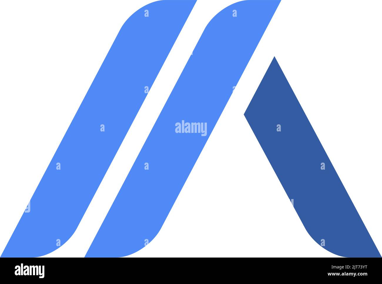 A logo with base letters A and M and an editable text isolated on a ...