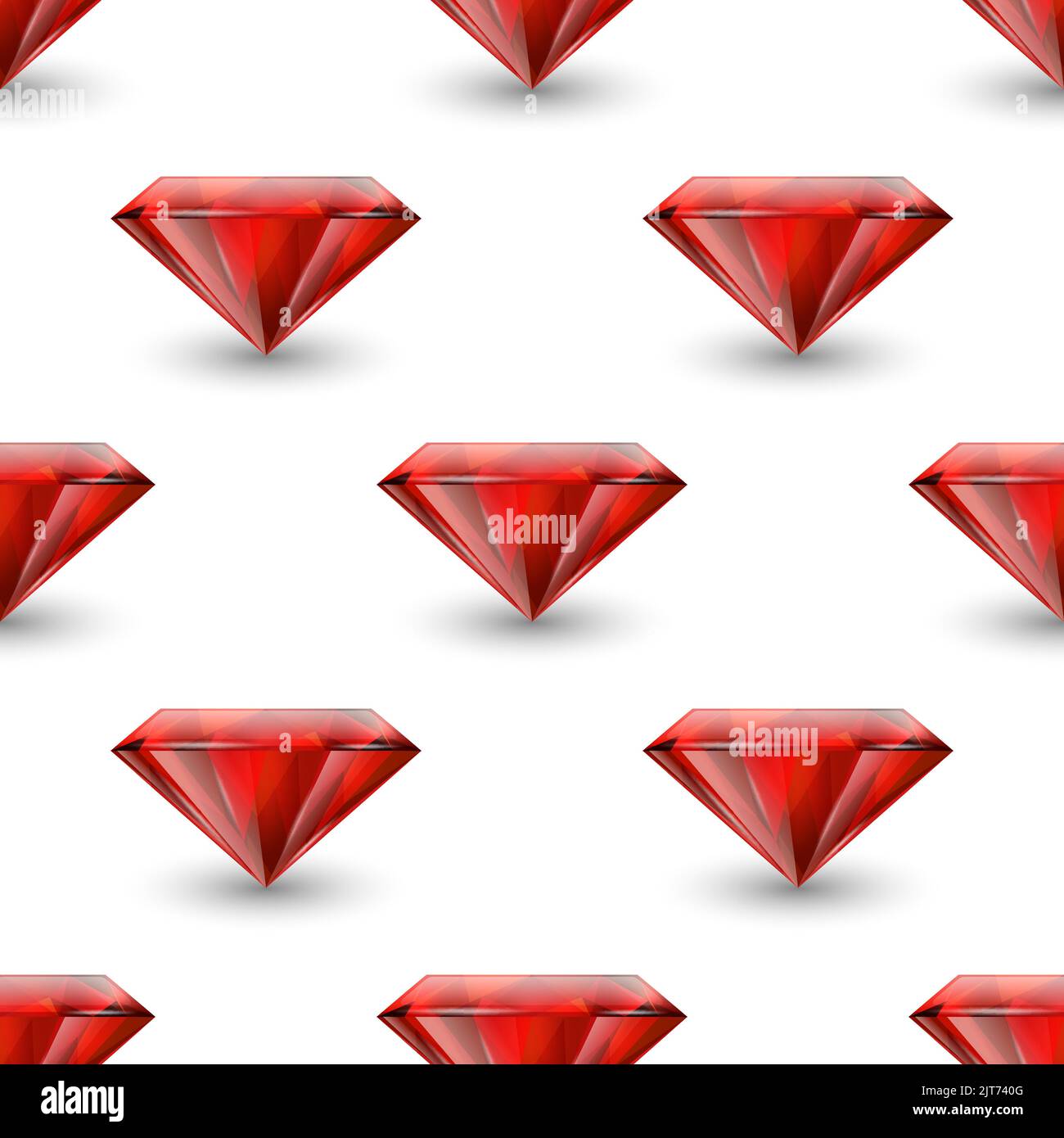 Vector Seamless Pattern with 3d Realistic Gemstone, Crystal ...