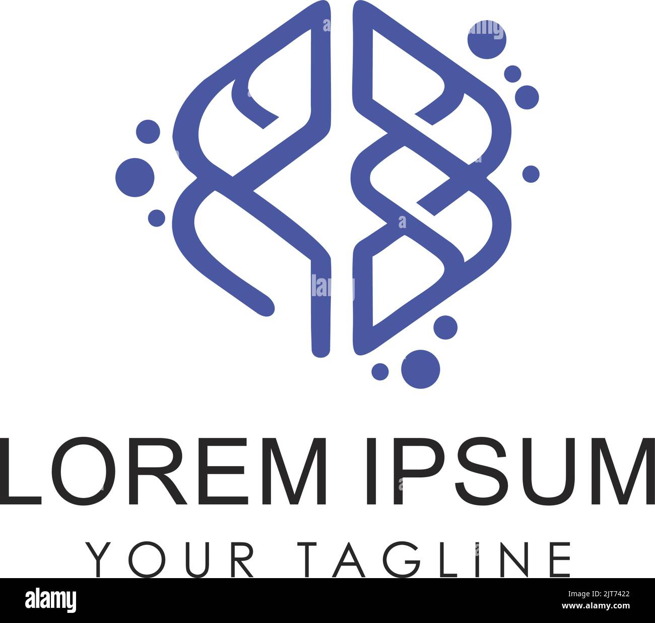 A logo with RNA and DNA patters with an editable text isolated on a ...