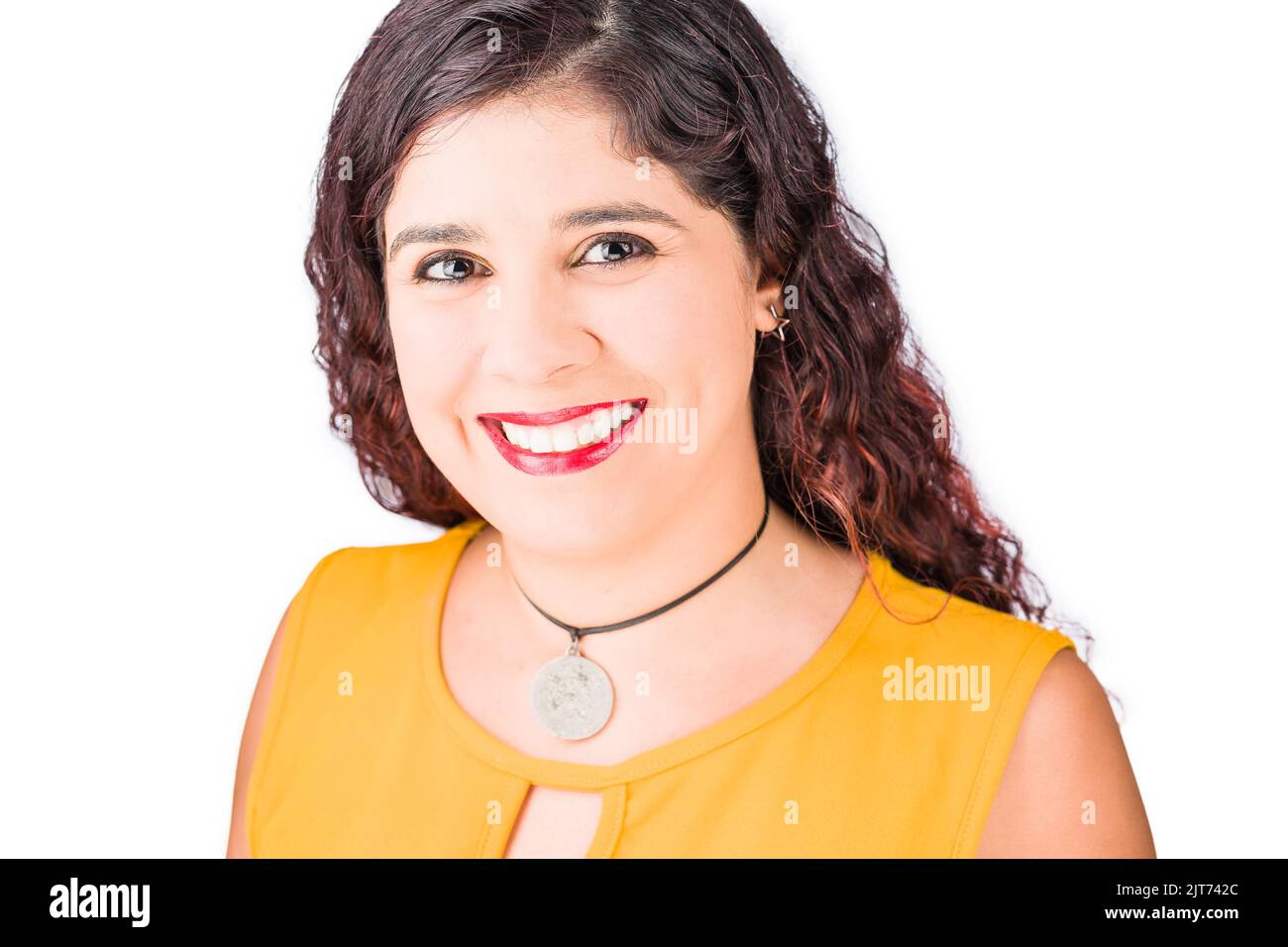 latin mid business woman confident employee manager. CV isolated ...