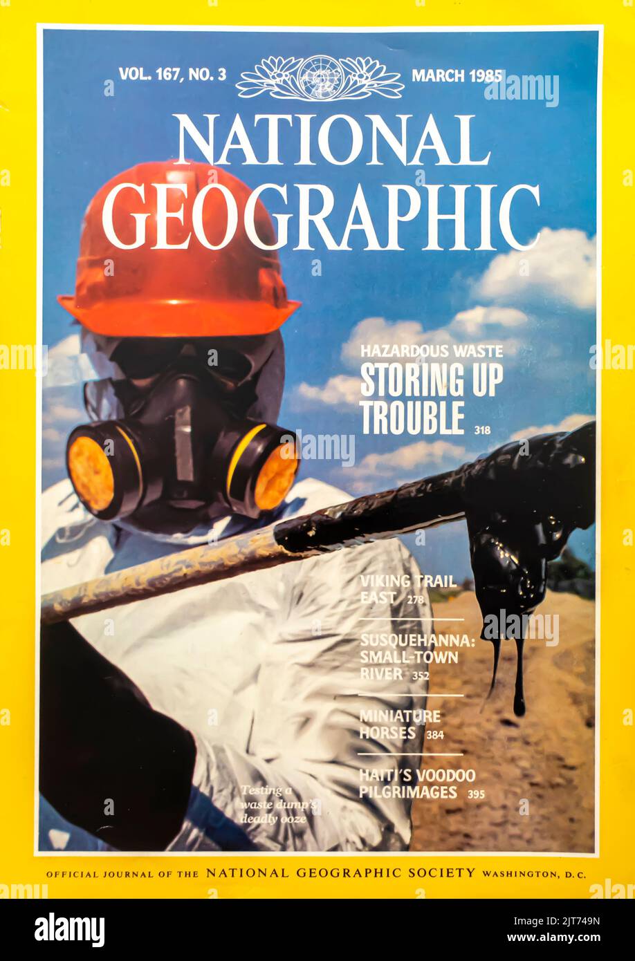 National Geographic magazine cover, March 1985 Stock Photo - Alamy