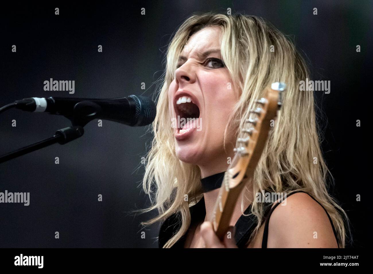 Ellie Rowsell performs with her band Wolf Alice during the Leeds ...