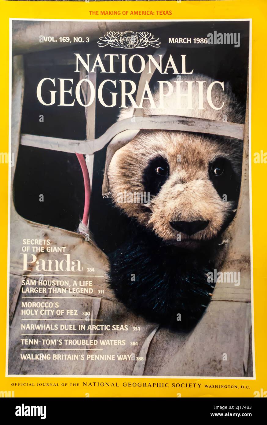National Geographic magazine cover, March 1986 Stock Photo - Alamy
