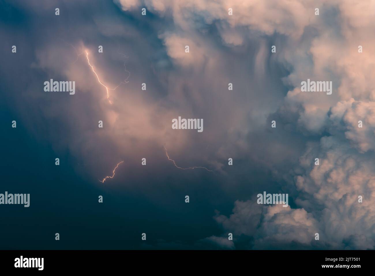 Heavy storm with lightning activity Stock Photo - Alamy