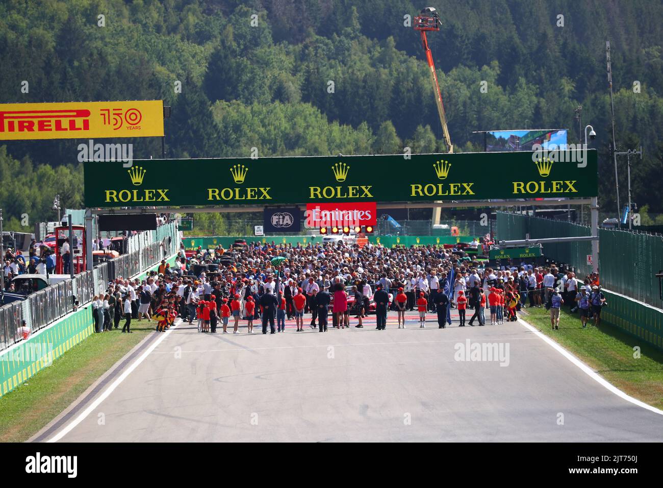 Stavelot Malmedy Spa, Belgium. 27th Jan, 2022. Starting grid at the ...