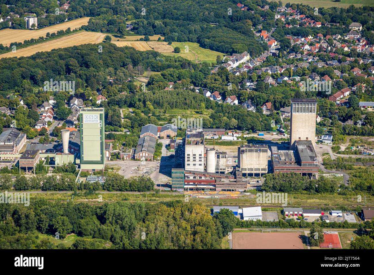 Aerial view, deconstruction of Westerholt colliery, former DSK Lippe ...