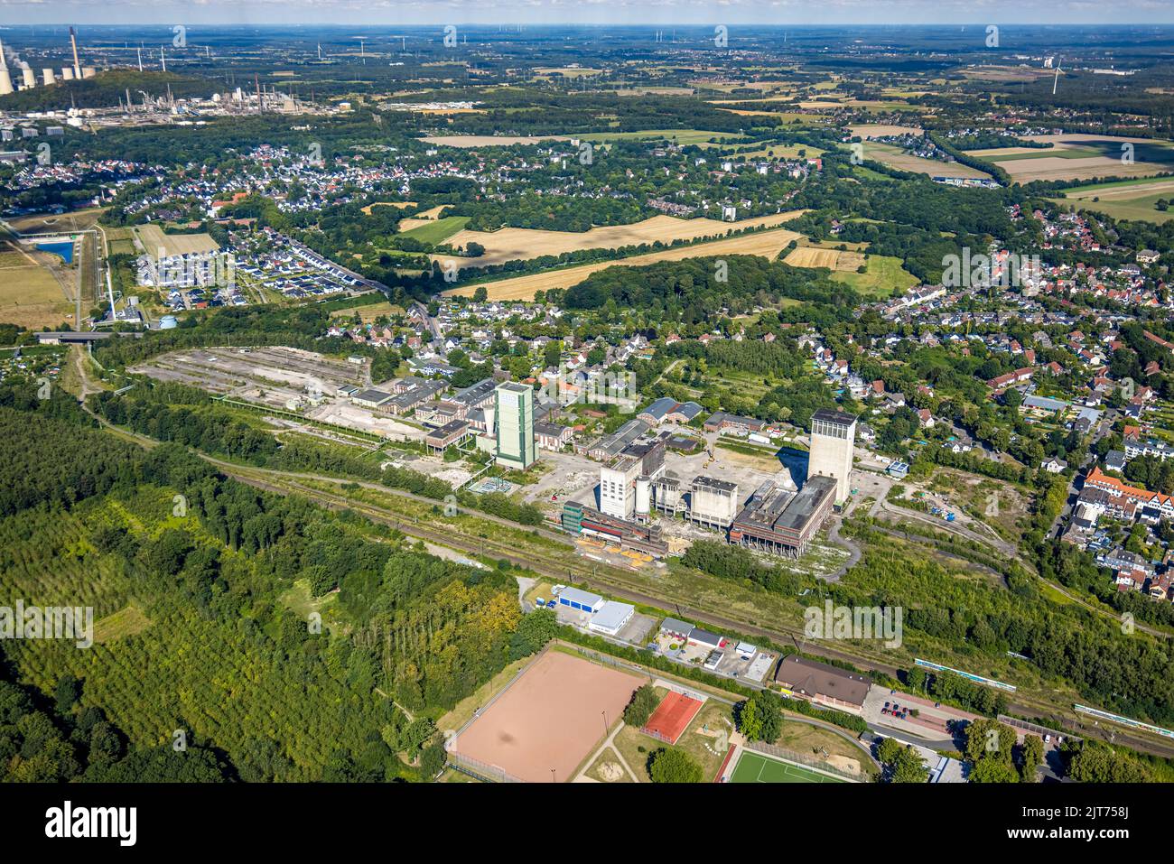 Aerial view, deconstruction of Westerholt colliery, former DSK Lippe ...