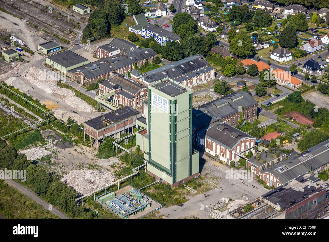 Aerial view, deconstruction of Westerholt colliery, former DSK Lippe ...