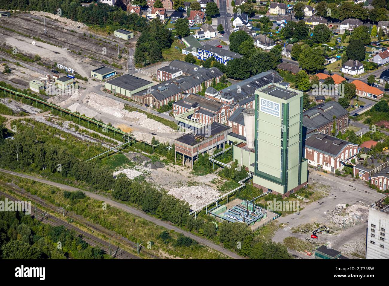 Aerial view, deconstruction of Westerholt colliery, former DSK Lippe ...