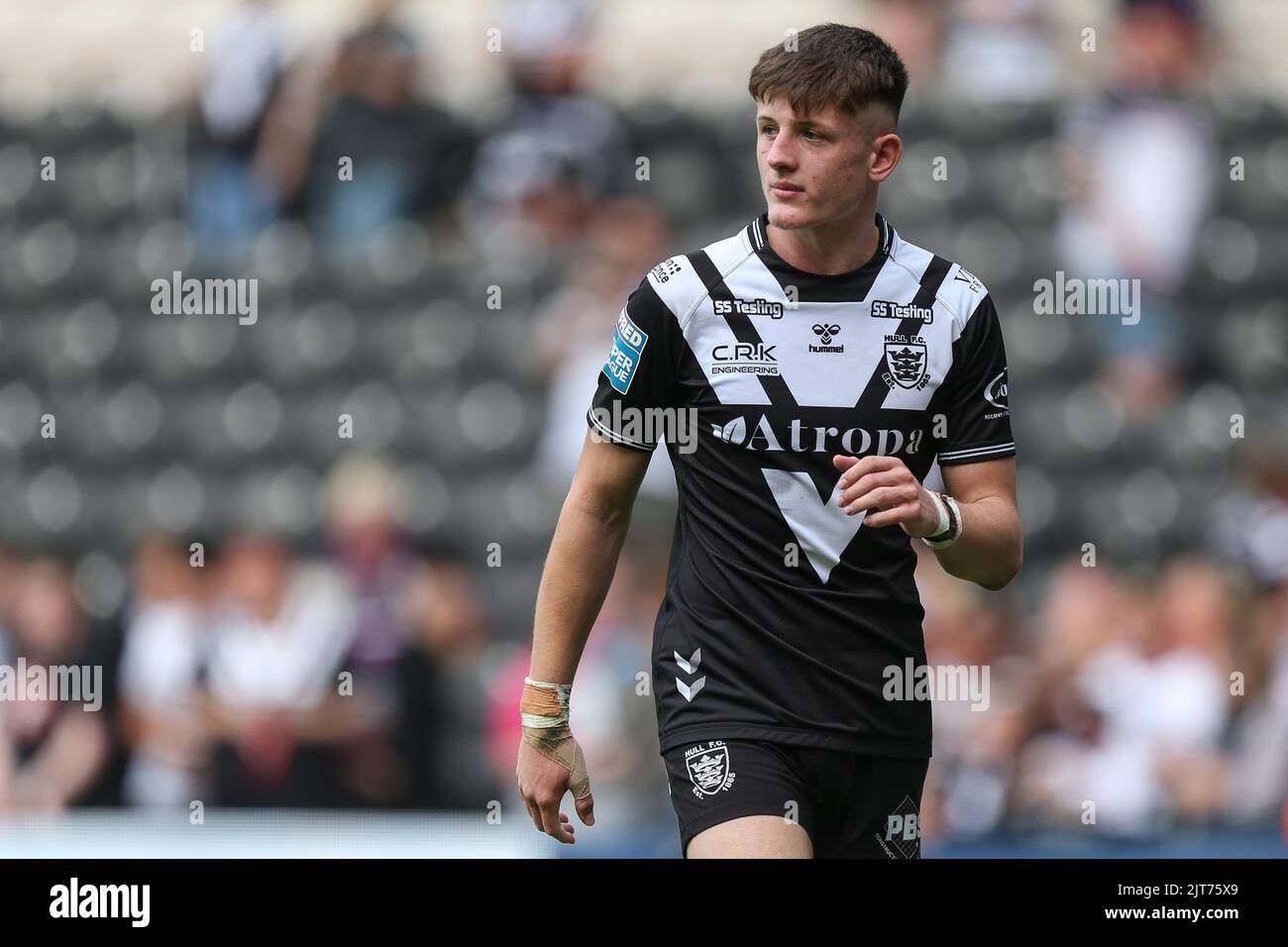Davy Litten #34 of Hull FC acknowledges the Hull FC fans after the ... Davy Litten #34 of Hull FC acknowledges the Hull FC fans after the ...
