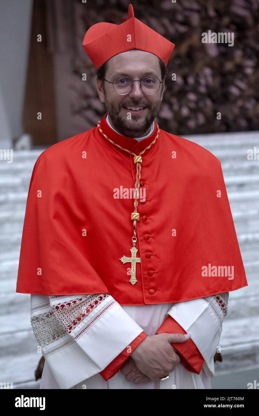 Vatican City, Vatican, 27 August 2022. The newly elected cardinal ...