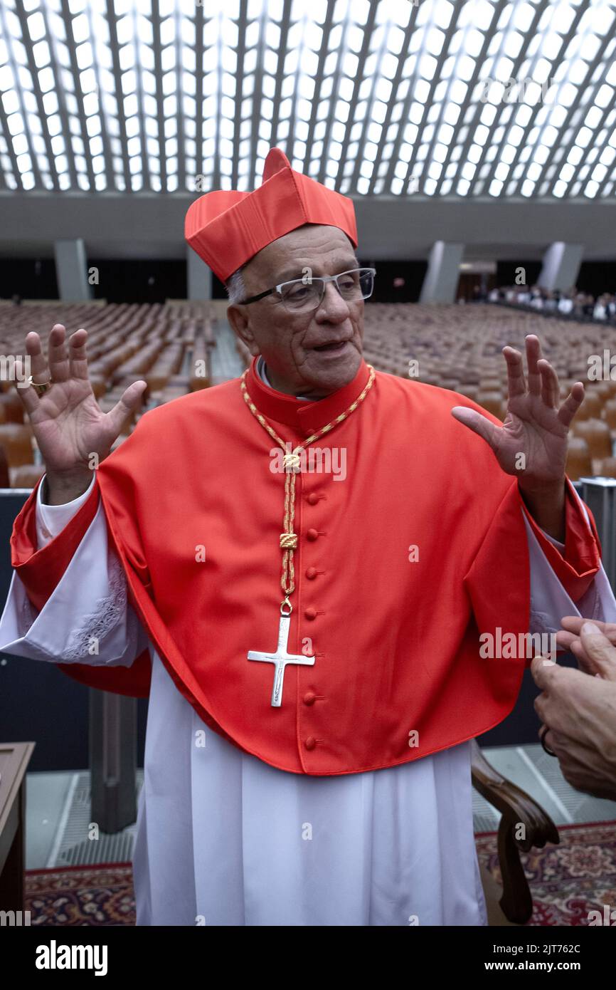 Vatican City, Vatican, 27 August 2022. The newly elected cardinal Jorge ...