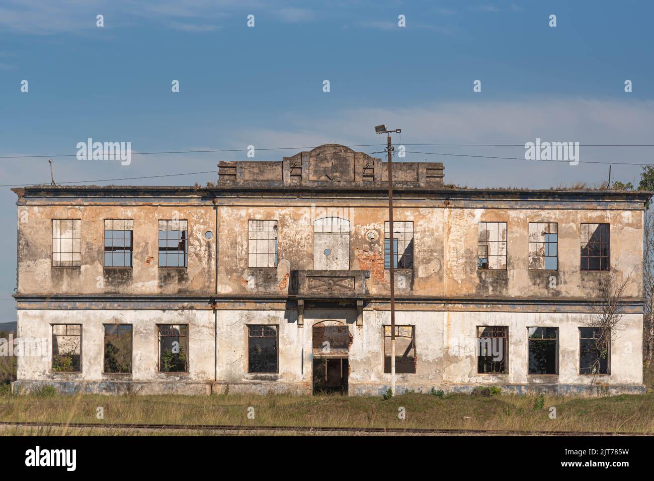 Ancient architecture from the beginning of the 20th century. Abandoned ...