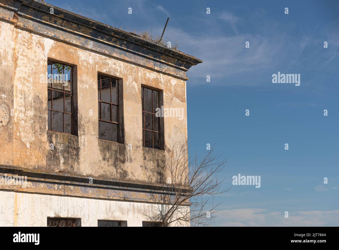 Ancient architecture from the beginning of the 20th century. Abandoned ...