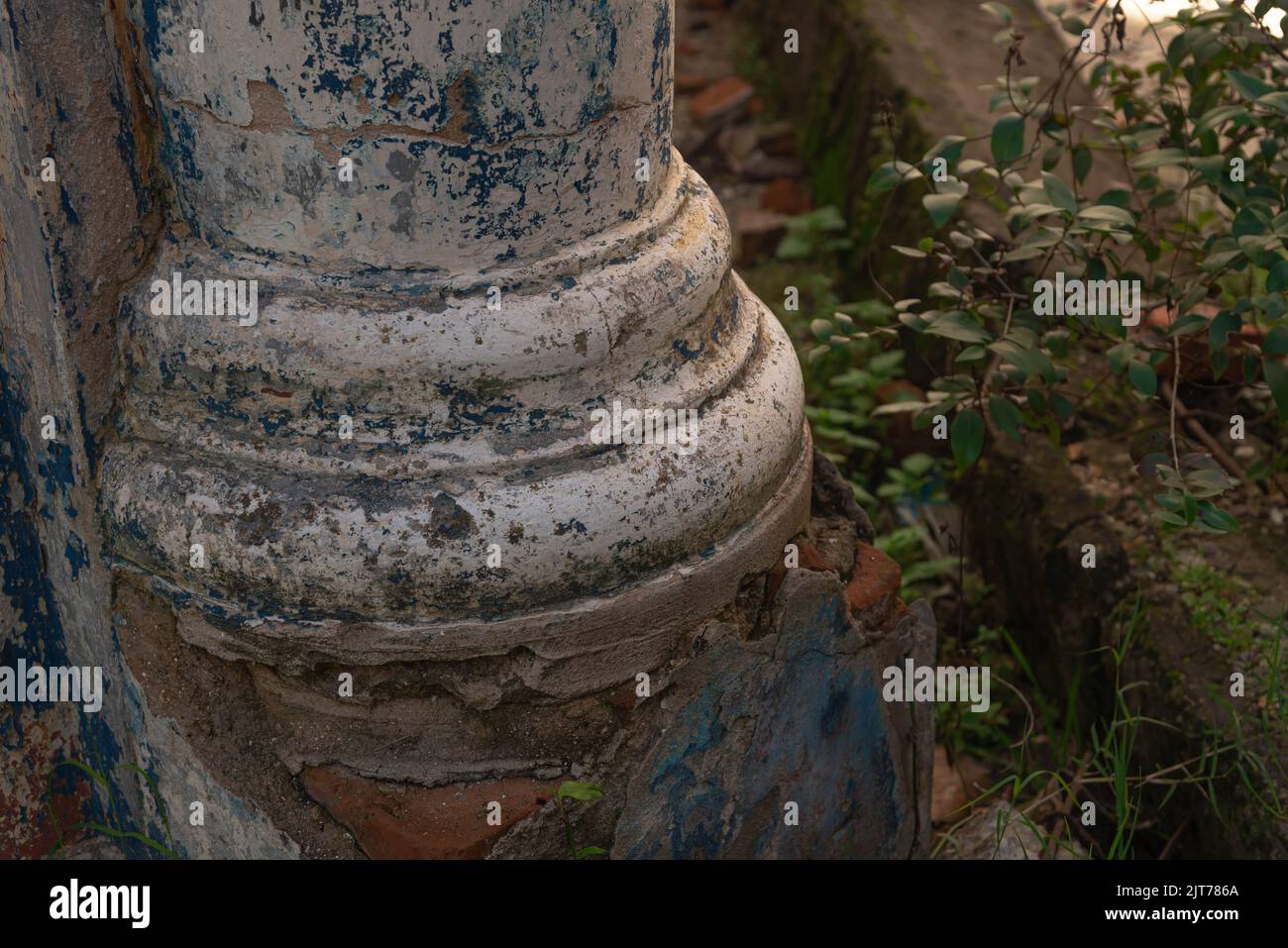 Ancient architecture from the beginning of the 20th century. Abandoned ...