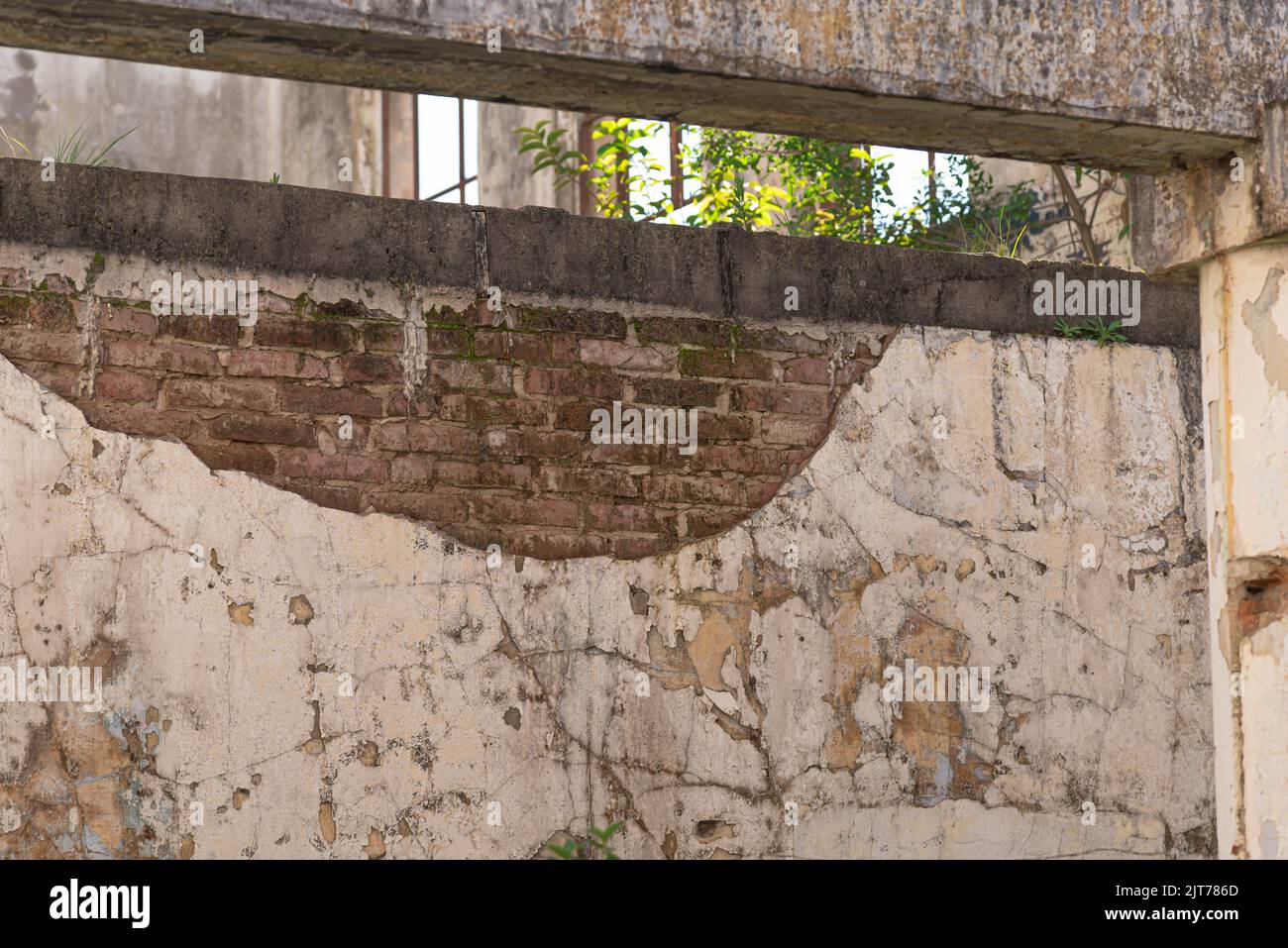 Ancient architecture from the beginning of the 20th century. Abandoned ...