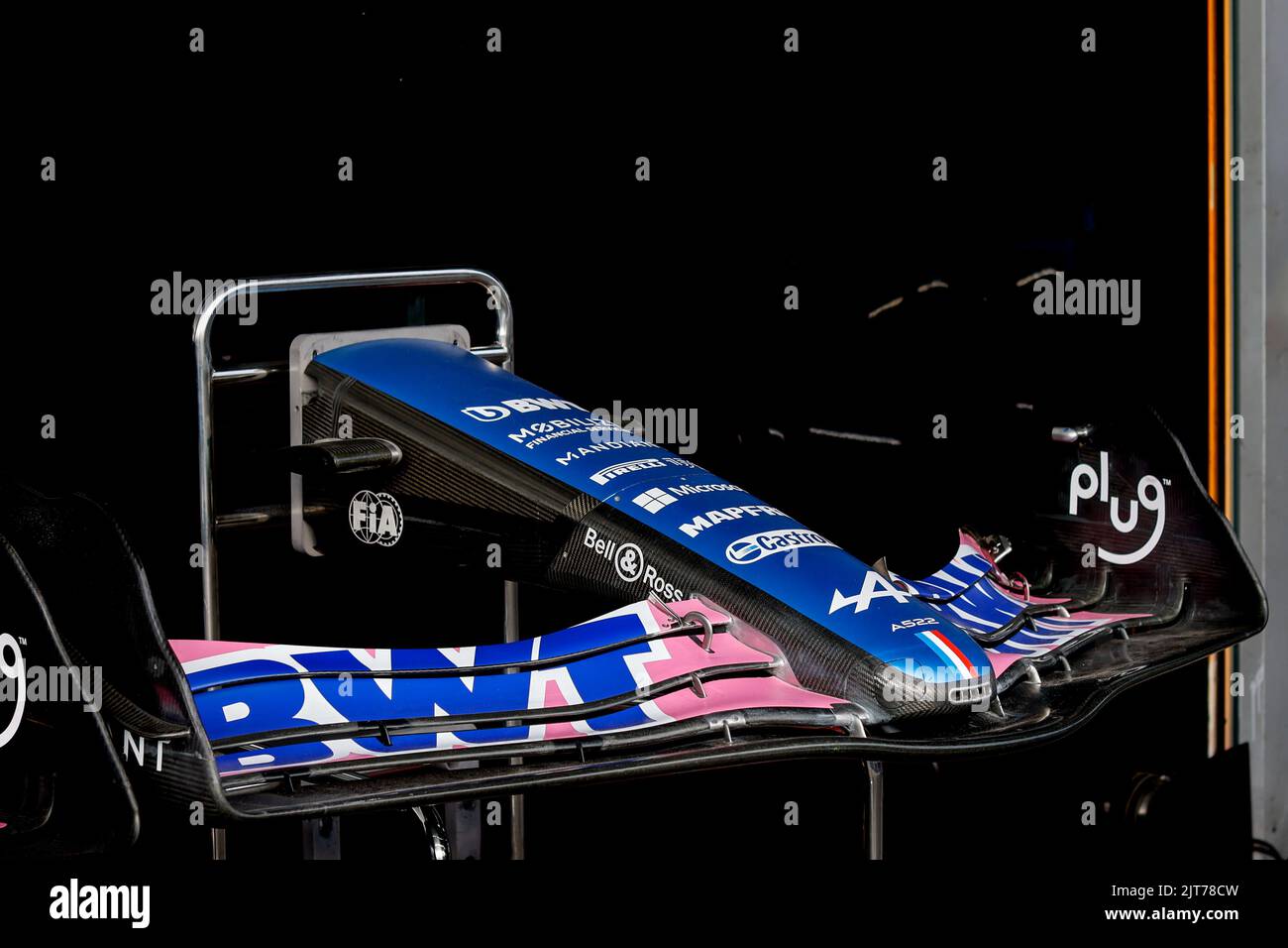 August 27, 2022, Rome, Belgium: Alpine F1 Team, front wing, aileron ...