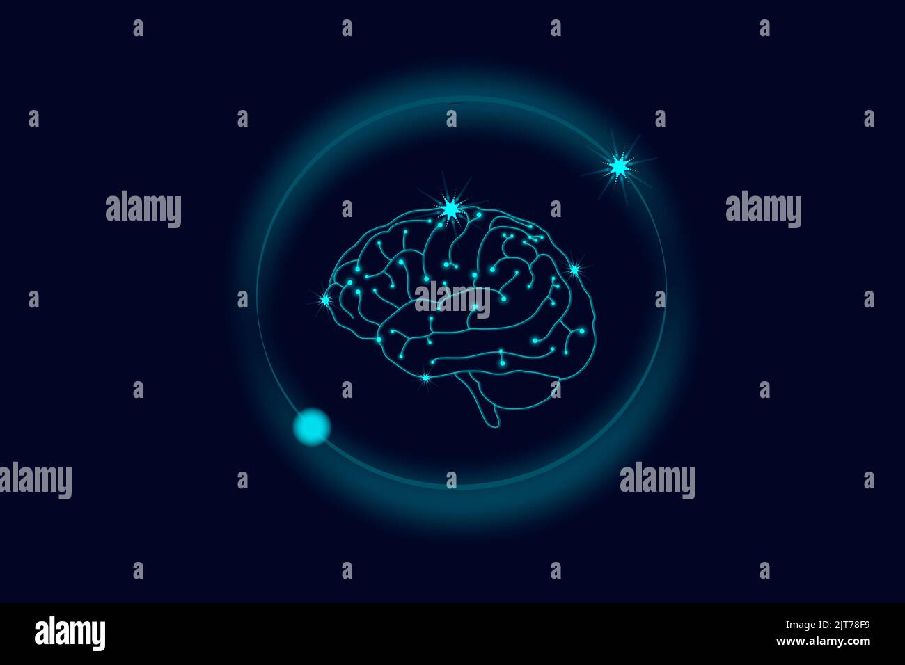 Human brain network connections hi-res stock photography and images - Alamy