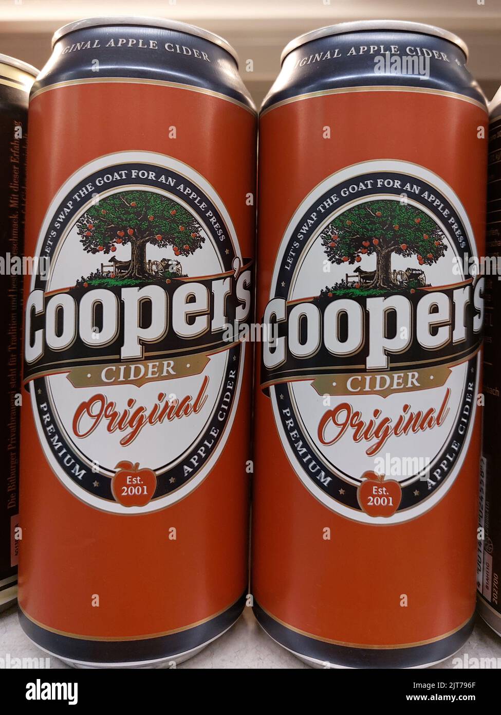 Cooper cider cans in a supermarket Stock Photo - Alamy