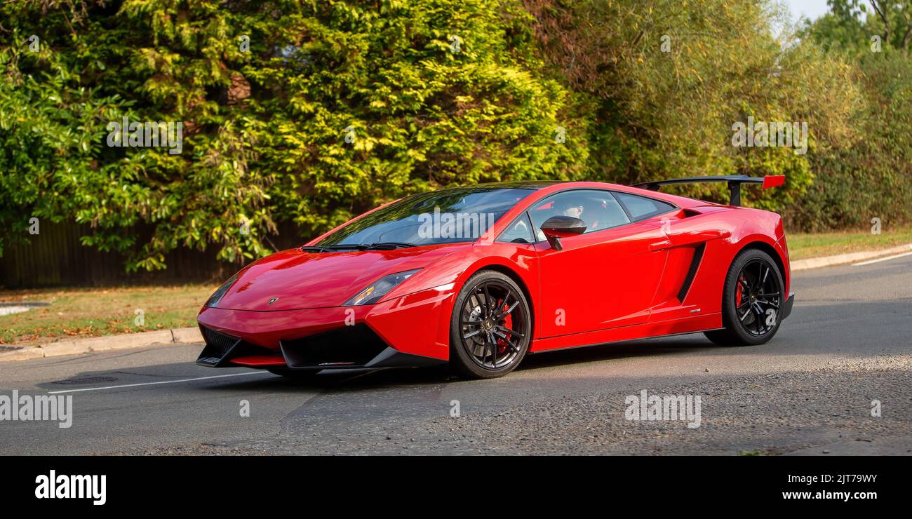 2012 5204 cc V10 red Lamborghini Gallardo Stock Photo - Alamy