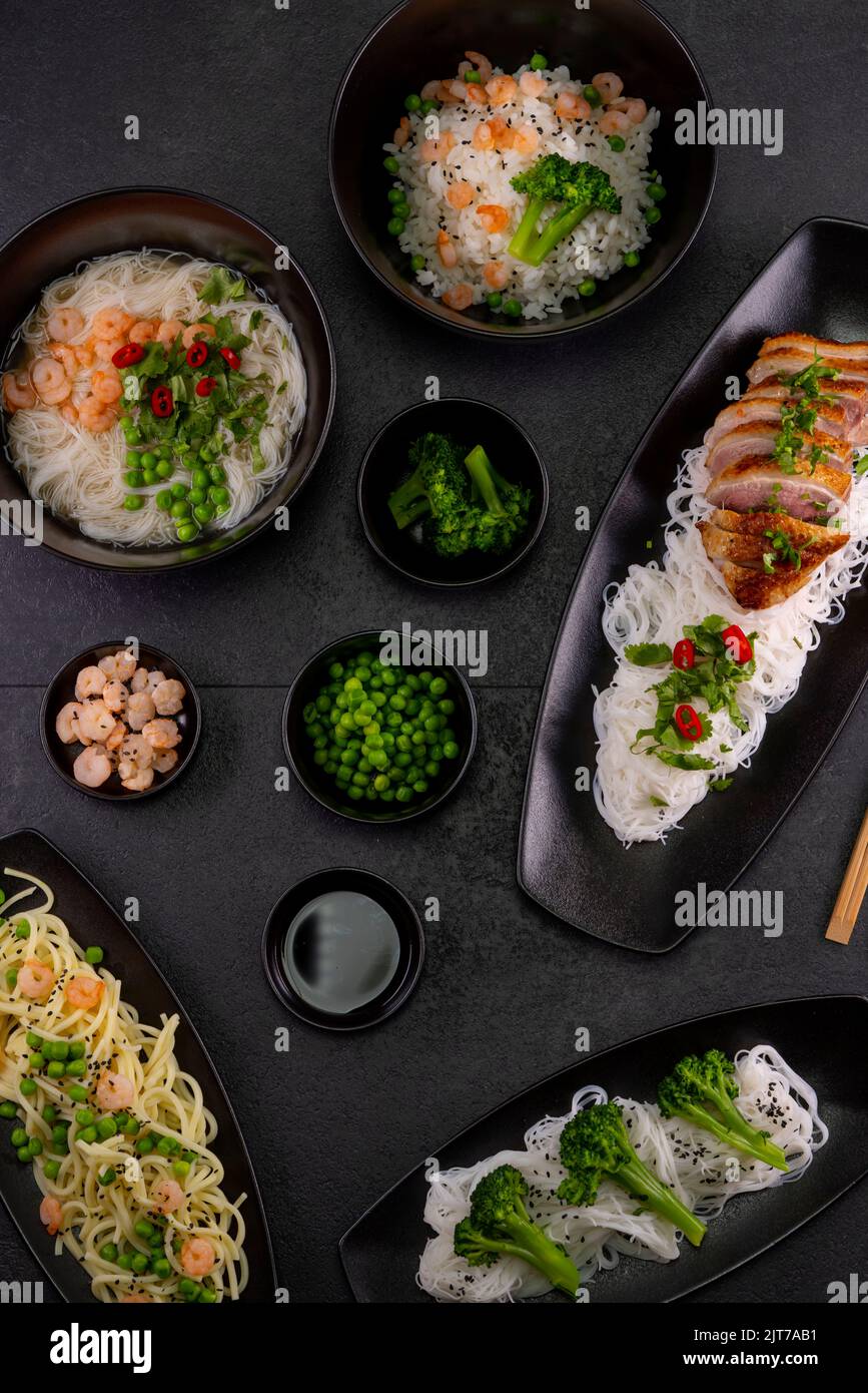 Various types of rice noodles hi-res stock photography and images - Alamy
