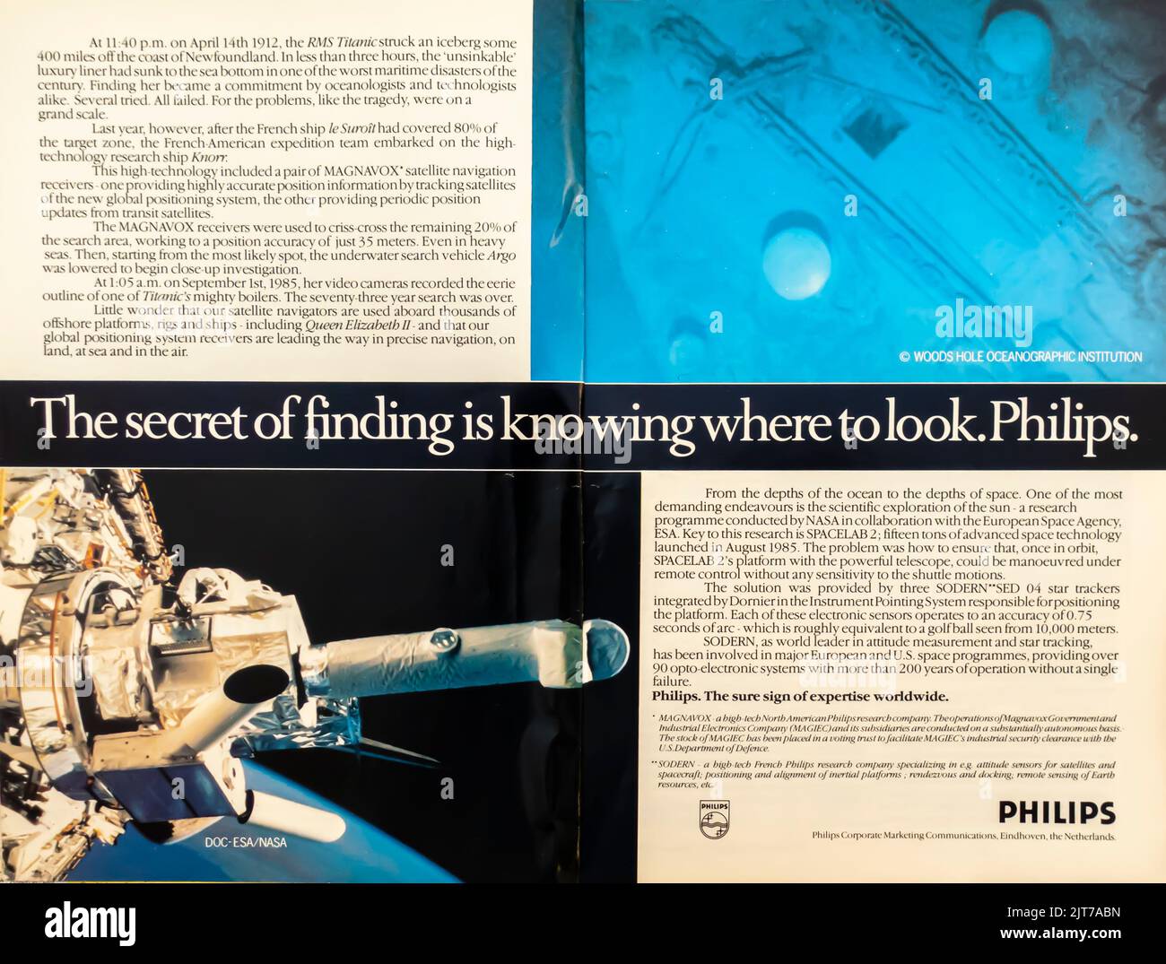 Philips star trackers, SODERN instrument pointing system advertisement ...
