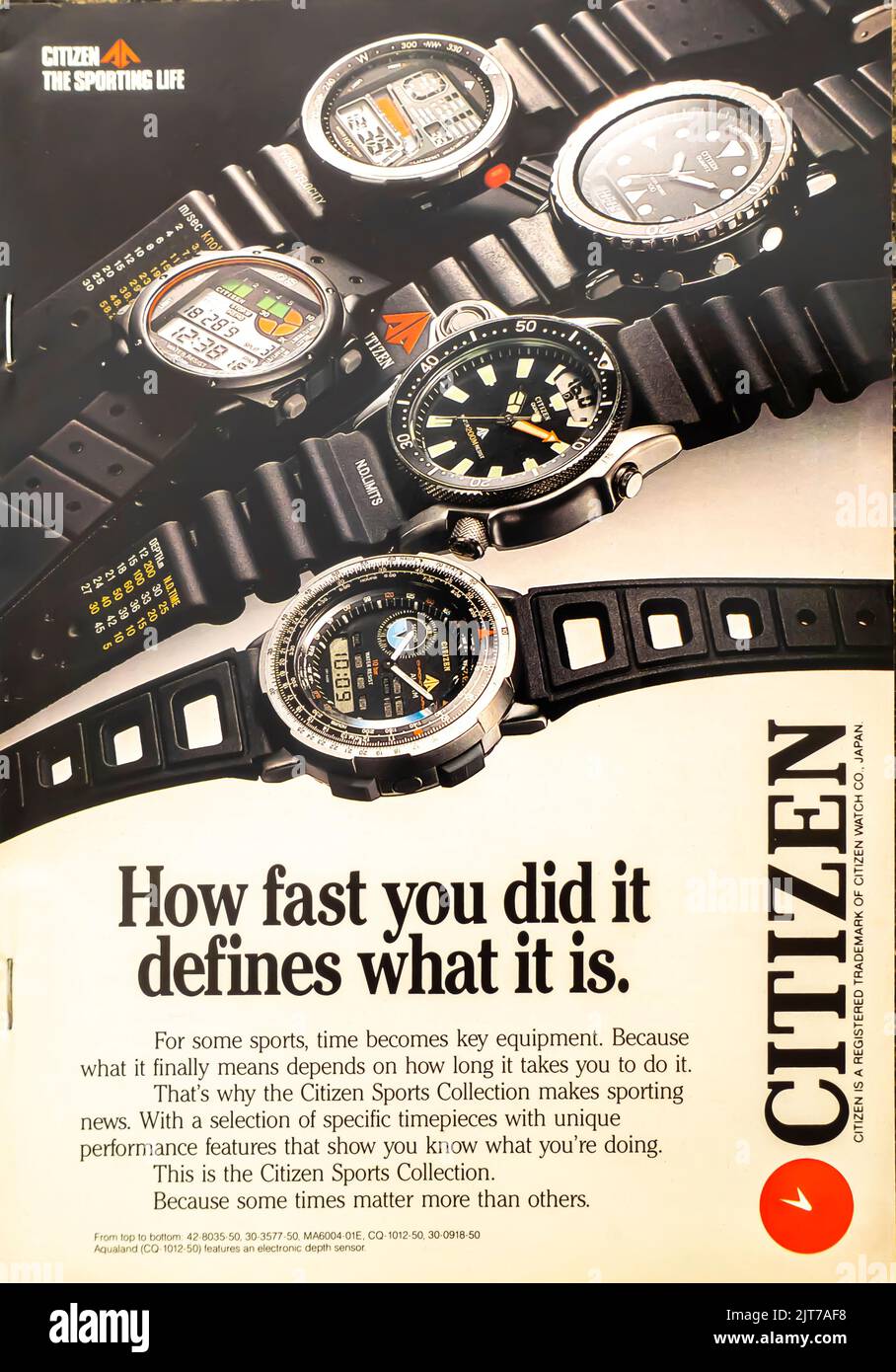 1987 Citizen watch print ad Stock Photo - Alamy